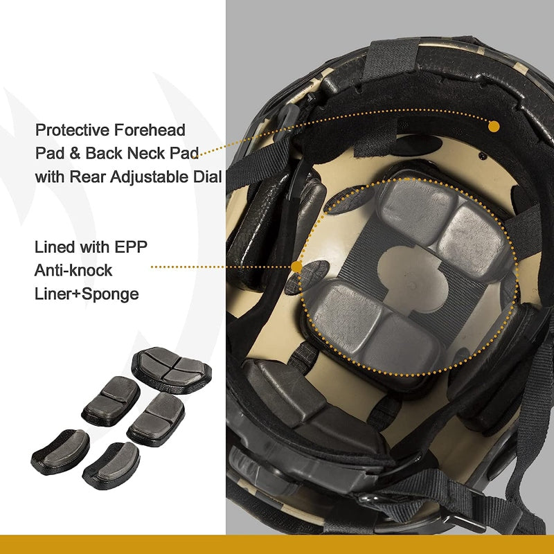 Fast High-Cut Tactical Helmet 丨With Helmet Cover & Rail System ...